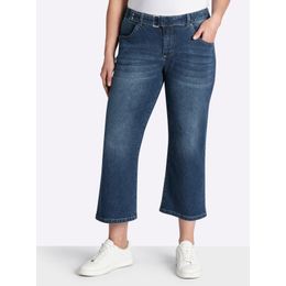 sheego Gro&szlig;e Gr&ouml;&szlig;en Culotte in Denim-Qualit&auml;t, blue-stone-washed, Gr&ouml;&szlig;e 23 - Damen