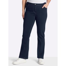 sheego Gro&szlig;e Gr&ouml;&szlig;en Bootcut-Jeans im 5-Pocket-Stil, dark blue, Gr&ouml;&szlig;e 50 - Damen
