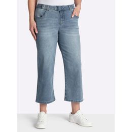sheego Gro&szlig;e Gr&ouml;&szlig;en Culotte in Denim-Qualit&auml;t, blue-bleached, Gr&ouml;&szlig;e 24 - Damen