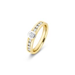 Tchibo - Ring 585 Gold - Gr. 17 - wei&szlig;
