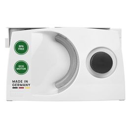 Ritter markant 05 Allesschneider (65 Watt, Kunststoff, Wellenschliffmesser 17 cm, klappbar, Made in Germany, Wei&szlig;)