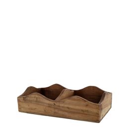 Chic Antique Grimaud Holzkasten mit 2 F&auml;chern aus Recyclingholz 40 x 20 x 9 cm skandinavische Deko Online Shop