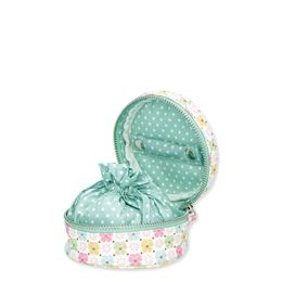GreenGate Schmucktasche Edie t&uuml;rkis, rosa 11 x 11 x 6,5 cm skandinavische Deko Online Shop
