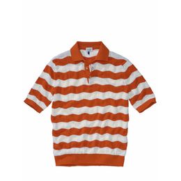 Gallia Herren Strickpolo Meret Wei&szlig; 100 % Baumwolle
