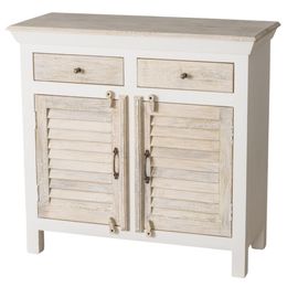 Boltze Schrank Shore 96 x 40 x 91 cm, Cremewei&szlig; skandinavische Deko Online Shop