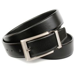 Anthoni Crown Herren Lederg&uuml;rtel f&uuml;r den klassischen Business Look schwarz 115