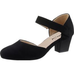 Andrea Conti Damen Pumps mit Klettverschluss schwarz Gr&ouml;&szlig;e 41