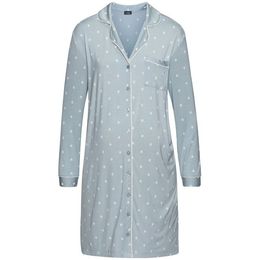 VIVANCE DREAMS BY LASCANA Umstandsnachthemd mehrfarbig Gr. 44/46 f&uuml;r Damen. V-Ausschnitt und Allover-Druck. Bequem