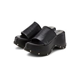 French Connection Pantolette 'Mule, Sandale, offener Schuh, Lederpantolette, Sommerschuhe' schwarz Gr. 42 f&uuml;r Damen. Mit Nieten. Nachhaltig.