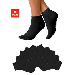H.I.S. H.I.S Kurzsocken 'Damen Sport Basic Socken, Laufsocken ohne Frottee' schwarz Gr. 39-42 f&uuml;r Damen. Elastisch. Nachhaltig.