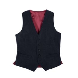 Magee Donegal-Tweed-Ensemble, Weste - 30 - Navy, aus Wolle
