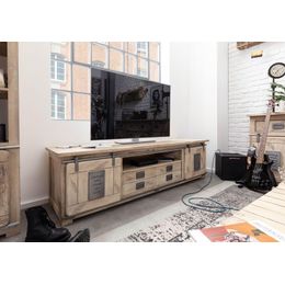TV-Board Mango 200x55x55 whitewash lackiert RAILWAY #348