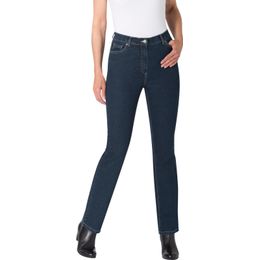 Damen 5-Pocket-Jeans mit Stickerei-Motiv blue-stone-washed, Gr&ouml;&szlig;e 48