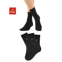 ELBSAND Socken schwarz Gr. 35-38 f&uuml;r Damen. Normal. Nachhaltig.