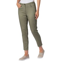 CR&Eacute;ATION L Damen Druckhose in 5-Pocket-Form khaki-bedruckt Gr&ouml;&szlig;e 21