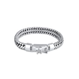 Armband Kuzzoi "Herrenschmuck Panzerarmband Rund Basic 925 Silber" Gr. 21, silber, Armb&auml;nder, Herren, 21cm, ohne Stein, Silber 925 (Sterlingsilber), Armband