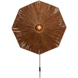 GOOD & MOJO Wandleuchte "Panama", braun, 1, &Oslash; 65cm, Leuchten, Wandleuchte
