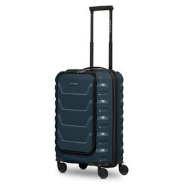 Trolley SMARTBOX "Edition 01 4 Rollen Kabinentrolley 55 cm Laptopfach", Gr. 39 l, dunkelblau, Polypropylen, Koffer