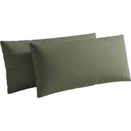 Sit & More Sofakissen SIT & MORE "Chelsea", olive, B:60cm H:30cm, Stoff, Polsterauflagen, Sofakissen, zur Auswahl Sets mit 2 oder 3 St&uuml;ck