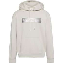 Kapuzensweatshirt Calvin Klein, Herren, Gr. M, moonstruck, Sweatware, Obermaterial: 100% Baumwolle, unifarben, regular fit normal, Rundhals, B&uuml;ndchen, Sweatshirts, Kapuze mit Kordelzug, Regular Fit, Logodruck