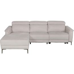 Ecksofa OTTO HOME "LUND, L-Form, 261cm, man. o. elektr. Relaxfunktion (mit USB-A)", creme, B:261cm H:97cm T:179cm, Sofas, Ecksofa