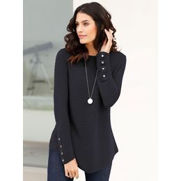 Rundhalspullover Inspirationen "Pullover", Damen, Gr. 38, schwarz, 50% Baumwolle, 50% Viskose, bedruckt, gemustert, unifarben, Pullover Rundhalspullover