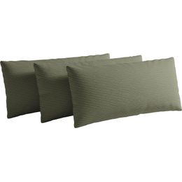 Sit & More Sofakissen SIT & MORE "Chelsea", olive, B:60cm H:30cm, Stoff, Polsterauflagen, Sofakissen, zur Auswahl Sets mit 2 oder 3 St&uuml;ck