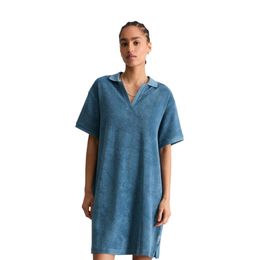 Marc O'Polo Minikleid MARC O'POLO DENIM "aus Organic Cotton", Damen, Gr. L, Normalgr&ouml;&szlig;en, endless sea, Obermaterial: 100% Baumwolle, unifarben, regular fit knielang, normaler Saum, Kleider Minikleid