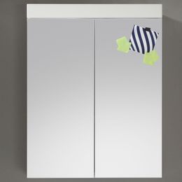 Spiegelschrank Welltime "Avena", wei&szlig; matt, wei&szlig; hochglanz, B:60cm H:77cm T:17cm, Schr&auml;nke, Spiegelschrank, Badezimmerschrank wahlweise mit Aufsatzleuchte - (B/T/H) 60/17/77 cm