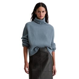 Marc O'Polo Strickpullover MARC O'POLO "aus softem Schurwolle-Mix", Damen, Gr. XS, slate blau, Obermaterial: 80% Schurwolle, 20% Polyamid, unifarben, Pullover Strickpullover