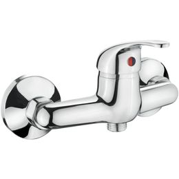 Badarmatur CON:P "Brause-Einhebelarmatur "Anza", Messing, verchromt", grau (chrom), H:13cm, Messing, Armaturen, 1/2 Zoll Brauseabgang