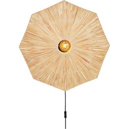 GOOD & MOJO Wandleuchte "Panama", beige (natur), 1, &Oslash; 65cm, Leuchten, Wandleuchte
