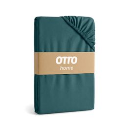 Spannbettlaken OTTO HOME "PHYSALIS in BASIC und PREMIUM Qualit&auml;t, 100% Baumwolle", petrol, B:180cm L:200cm, Jersey (160 g/m&sup2;), Obermaterial: 100% Baumwolle, Bettlaken, Spannbettlaken, f&uuml;r Matratzen bis 18 cm H&ouml;he, Bettlaken, Spannbetttuch, pflegeleicht