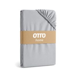 Spannbettlaken OTTO HOME "PHYSALIS in BASIC und PREMIUM Qualit&auml;t, 100% Baumwolle", hellgrau, B:160cm L:200cm, Jersey (160 g/m&sup2;), Obermaterial: 100% Baumwolle, Bettlaken, Spannbettlaken, f&uuml;r Matratzen bis 18 cm H&ouml;he, Bettlaken, Spannbetttuch, pflegeleicht