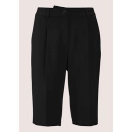 Madeleine Mode Bermudas MADELEINE "Bermuda Sommerliche Bermuda mit Bundfalten", Damen, Gr. 36, N + K Gr, schwarz, Obermaterial: 47% Polyester PES. 47% Viskose CV. 6% Elasthan EL., Modern, normal, Hosen Bermudas