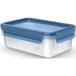 Frischhaltedose Emsa "Clip & Close Eco", transparent (blau, transparent), B:13,6cm H:7cm L:19,5cm, Polyprophylen (PP), Lebensmittelaufbewahrungsbeh&auml;lter, Frischhaltedose, 100% dicht, mikrowellen-/sp&uuml;lmaschinen-/gefriergeeignet