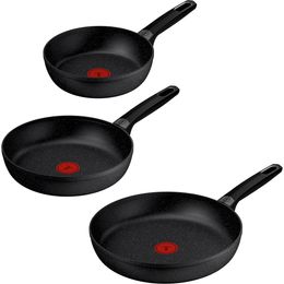 Pfannen-Set Tefal "Excell'Cook", schwarz, Pfannen, leistungsstarke Antihaftbeschichtung, Induktion, metallspatelsicher