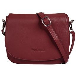 Umh&auml;ngetasche Bruno Banani "SAMEA", M&auml;dchen, Gr. B/H/T: 24cm x 20cm x 6cm onesize, bordeaux, Leder, leicht gl&auml;nzend, unifarben, Taschen Umh&auml;ngetasche, echt Leder