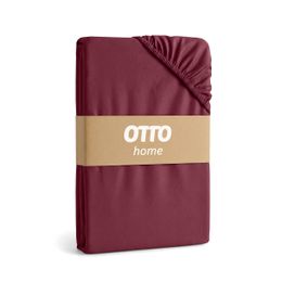 Spannbettlaken OTTO HOME "PHYSALIS in BASIC und PREMIUM Qualit&auml;t, 100% Baumwolle", bordeaux, B:90cm L:200cm, Jersey (160 g/m&sup2;), Obermaterial: 100% Baumwolle, Bettlaken, Spannbettlaken, f&uuml;r Matratzen bis 18 cm H&ouml;he, Bettlaken, Spannbetttuch, pflegeleicht