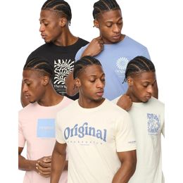 CrossHatch - "Tranplex" T-Shirt f&uuml;r Herren, Baumwolle (5er-Pack) (Bunt)