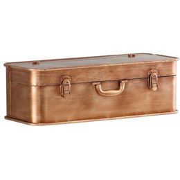 Wanddekoobjekt "Koffer", braun, B:55cm H:18cm T:22cm, Metall, HOFMANN LIVING AND MORE, Wanddekoobjekte