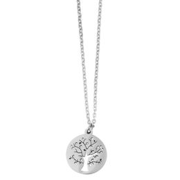 Adelia&acute;s Kette ohne Anh&auml;nger ADELIA&acute;S "Damen Halskette mit Anh&auml;nger &ndash; Lebensbaum aus Edelstahl", silber, Halsketten, Damen, 48cm, Edelstahl, Zum Verschenken &ndash; ideal zum Geburtstag