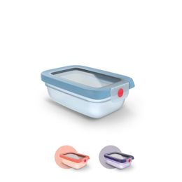 Frischhaltedose Emsa "oneClick", blau, B:11,71cm H:6,15cm L:17,49cm, Polyprophylen (PP), Lebensmittelaufbewahrungsbeh&auml;lter, Frischhaltedose, verschlossen mit nur 1 x Klick, 100% dicht, made in Germany