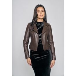 Lederjacke Freaky Nation "Biker Princess SA", Damen, Gr. L(40), braun, Oberstoff: 100% Leder. Futter: 100% Baumwolle, normal, Jacken