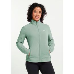 Fleecejacke Jack Wolfskin "TAUNUS 100 FZ W", Damen, Gr. S (36), gr&uuml;n zinnia, Obermaterial: 100% Polyester. Futter: 100% Polyester, normal, Jacken Fleecejacke, Winddicht, atmungsaktiv, &Uuml;bergangsjacke