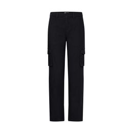 Cargohose oxmo "Cargohose OXKvita", Damen, Gr. 34, N-Gr, schwarz, Obermaterial: 99% Baumwolle CO. 1% Elasthan EL., Hosen Cargohose