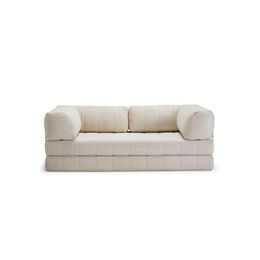 Schlafsofa INNOVATION LIVING &trade; "Cozypad C02", elfenbein, B:208cm H:77cm T:104cm, 100% PES, Sofas, Schlafsofa, Umklappbar, Modular Designbar, komfortabel