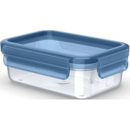 Frischhaltedose Emsa "Clip & Close Eco", transparent (blau, transparent), B:11,7cm H:6cm L:16,7cm, Polyprophylen (PP), Lebensmittelaufbewahrungsbeh&auml;lter, Frischhaltedose, 100% dicht, mikrowellen-/sp&uuml;lmaschinen-/gefriergeeignet