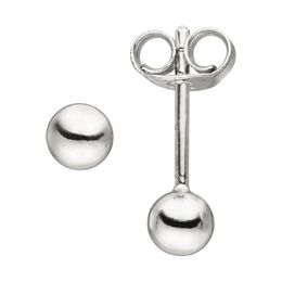 Paar Ohrstecker Jobo, silber (silber 925), Ohrringe, Damen, 4mm, Silber 925 (Sterlingsilber), 925 Silber
