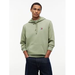 Hoodie Tommy Jeans "TJM REGULAR BADGE", Herren, Gr. 4XL, spring olive, Sweatware, Obermaterial: 100% Baumwolle, regular fit normal, Rippb&uuml;ndchen, Sweatshirts Hoodie